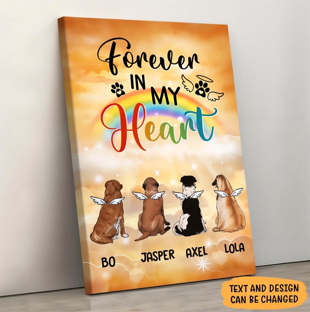 Back View Dog Portrait Canvas, Backside Dog Portrait, Pet Portrait, Pet ...