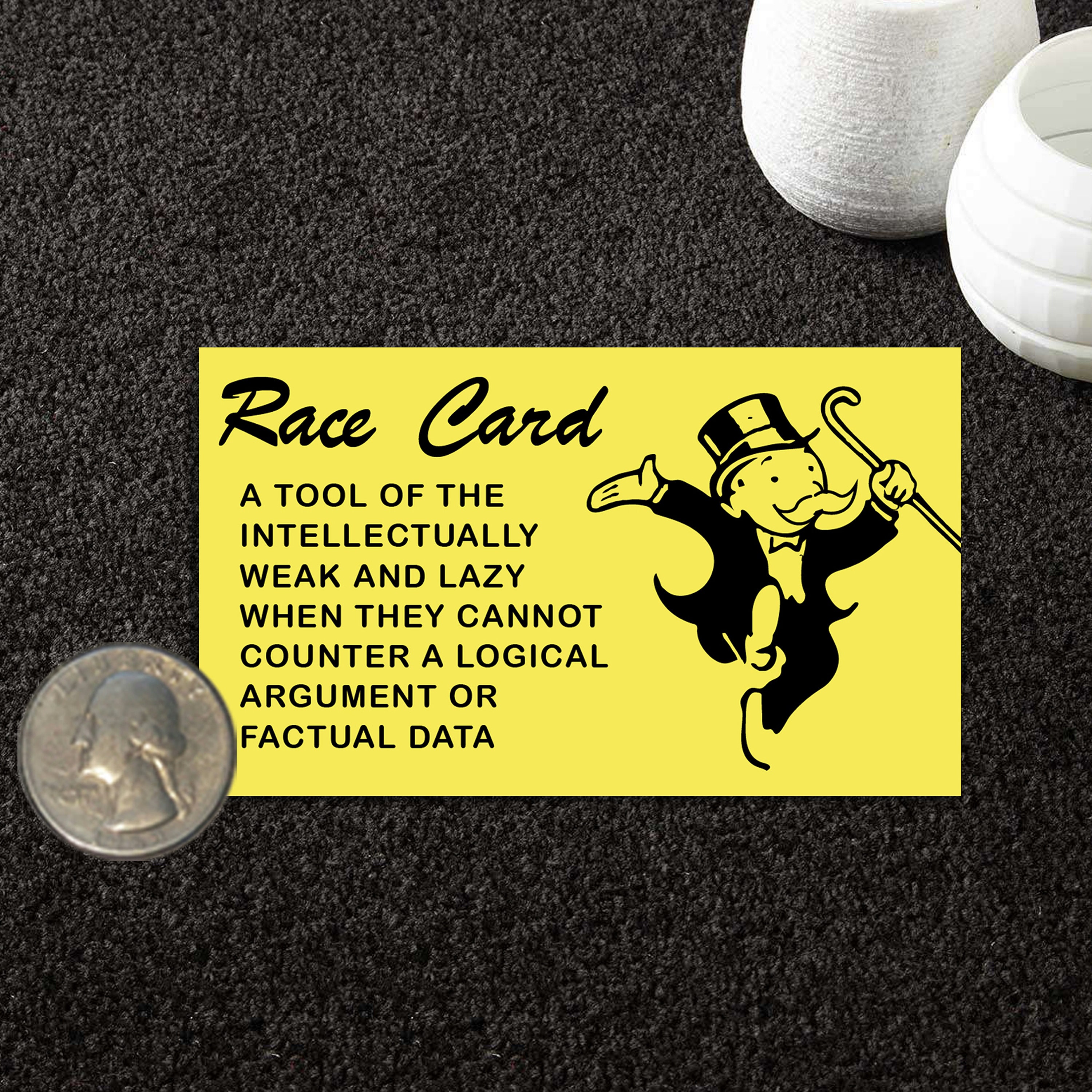 50 Monopoly Game race Card Business Cards Liberals the Left Democrats ...