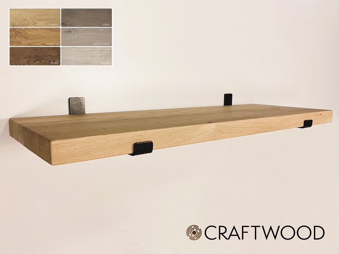 Natural Floating Solid Oak Shelf -custom Sizes Oiled Ready to Install ...