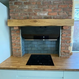 Solid OAK Fireplace Surround CUSTOM Sizes Handcrafted OILED Free ...