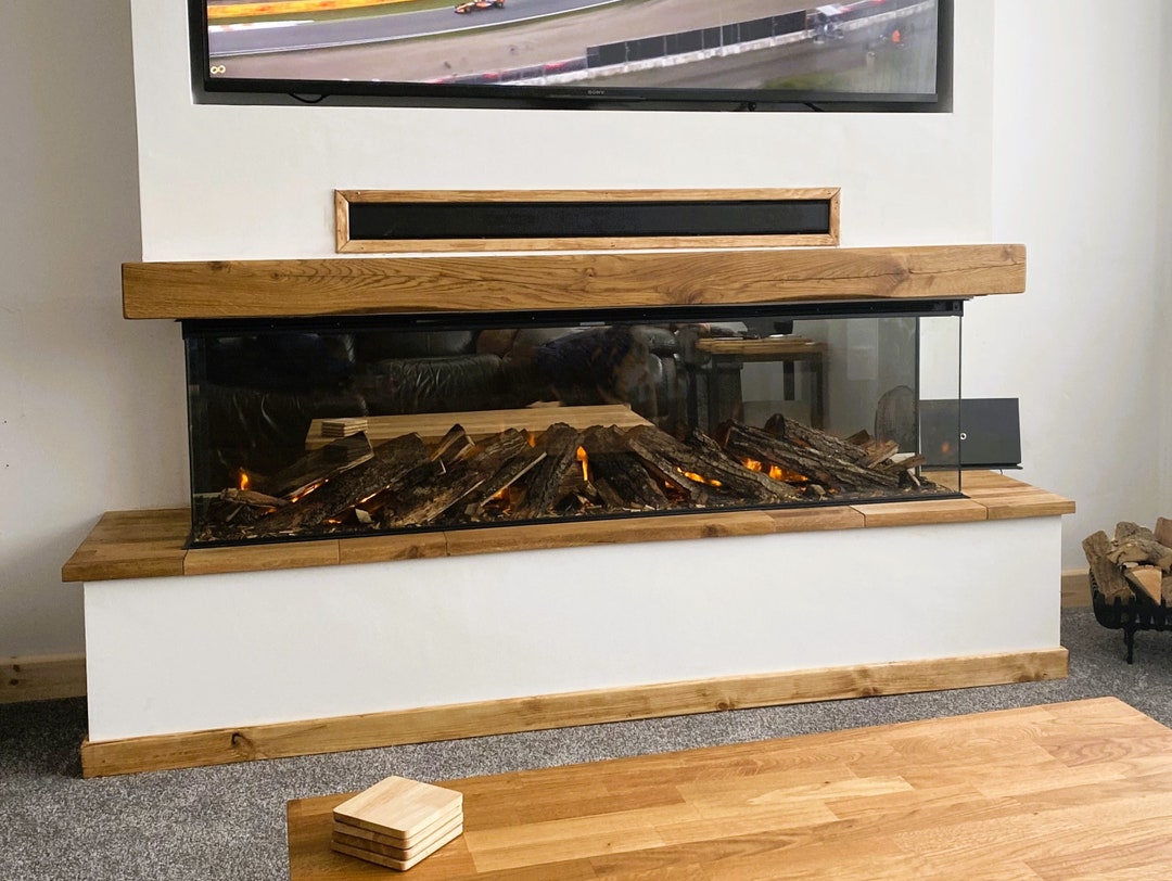 Solid Oak Mantle Beam - Selection of Sizes Oiled Pre-drilled Fixings ...