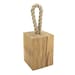 Handmade Oak Door Stop With Twisted Jute Twisted Rope, Solid Rustic ...
