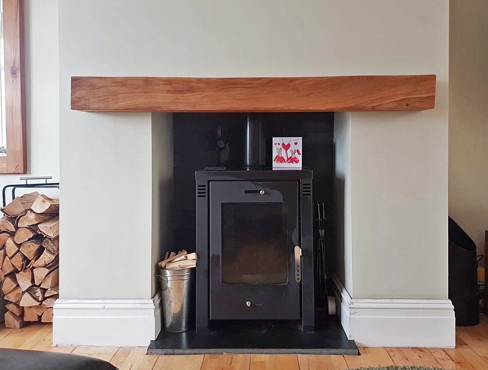 Solid Oak Mantle Beam - All Sizes Oiled Pre-drilled Free Fixings ...