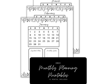 Printable Blank Calendar / Weekly Planner / Minimalistic Planner ...