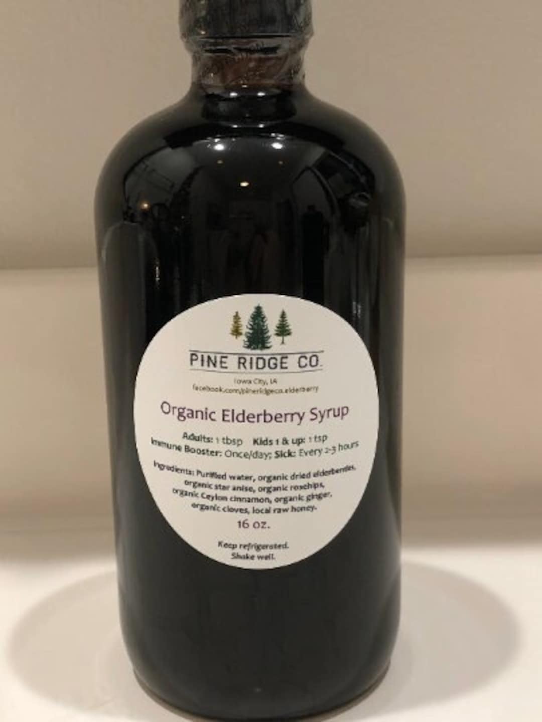 16oz- Organic Elderberry Syrup - Etsy