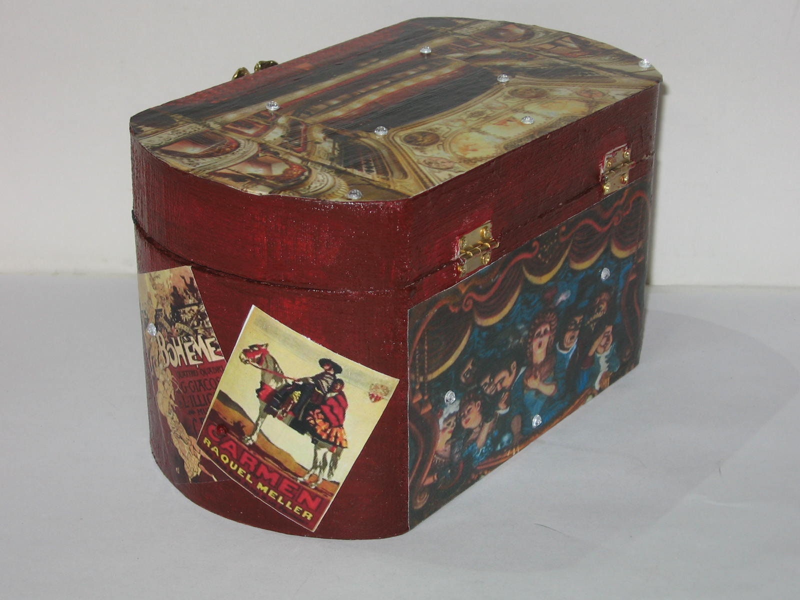 OPERA Classical Music Vintage Decoupage Wooden Storage Jewelry Box La ...