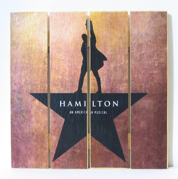 Hamilton the Musical Broadway Decoupage Wooden Wall Hanging | Etsy