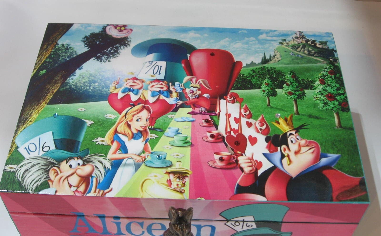 Alice in Wonderland Decoupage Wooden Storage Jewelry Box - Etsy