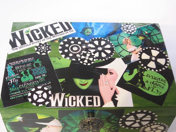 Wicked the Musical Broadway Decoupage Wooden Storage Jewelry | Etsy