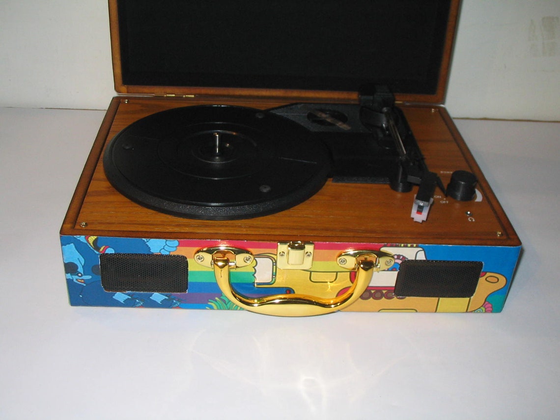 The Beatles Yellow Submarine CUSTOM RECORD PLAYER Turntable - Etsy