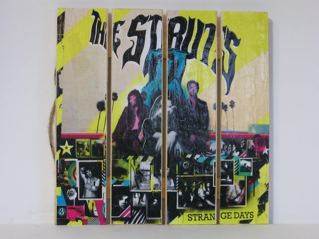 THE STRUTS Strange Days Album Cover Decoupage Wooden Wall Hanging Mini ...