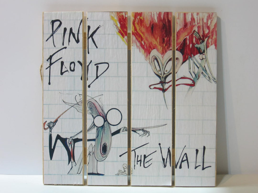 Pink Floyd the Wall Album Cover Decoupage Wooden Wall Hanging Mini ...