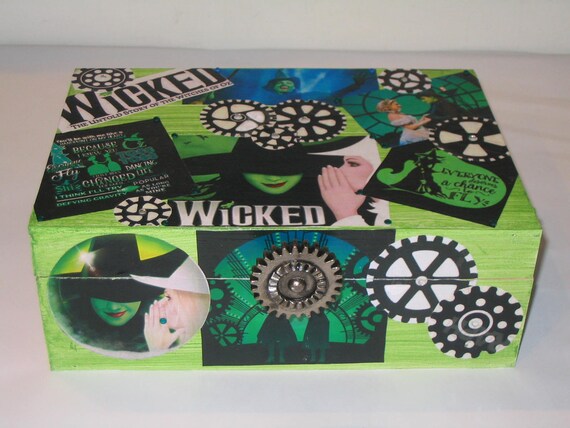 Wicked The Musical Broadway Decoupage Wooden Storage Jewelry | Etsy