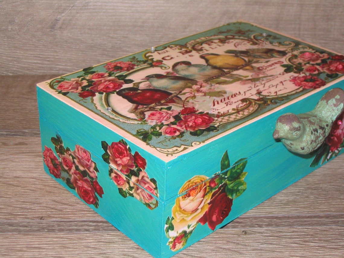 Shabby Chic Style French Country Parisian Decoupage Wooden | Etsy