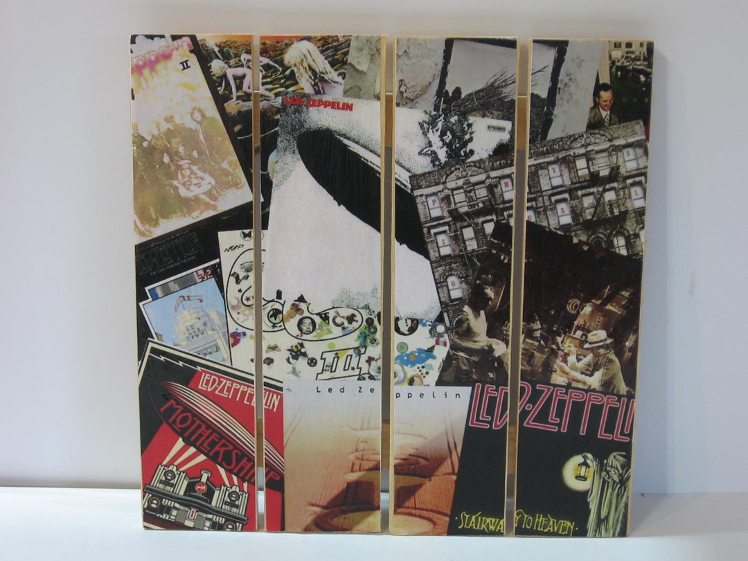 Led Zeppelin Album Cover Collage I II IV Zoso Physical Graffiti in ...