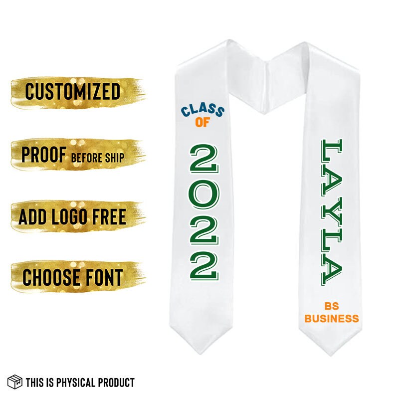 Graduation Stole BS Business Graduation 2022 Stole Customized, Stole ...