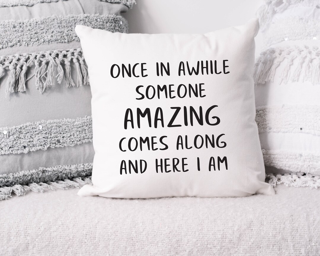 Once in a While Pillow, Funny Gift, Funny Pillow, Funny Pillowcase ...