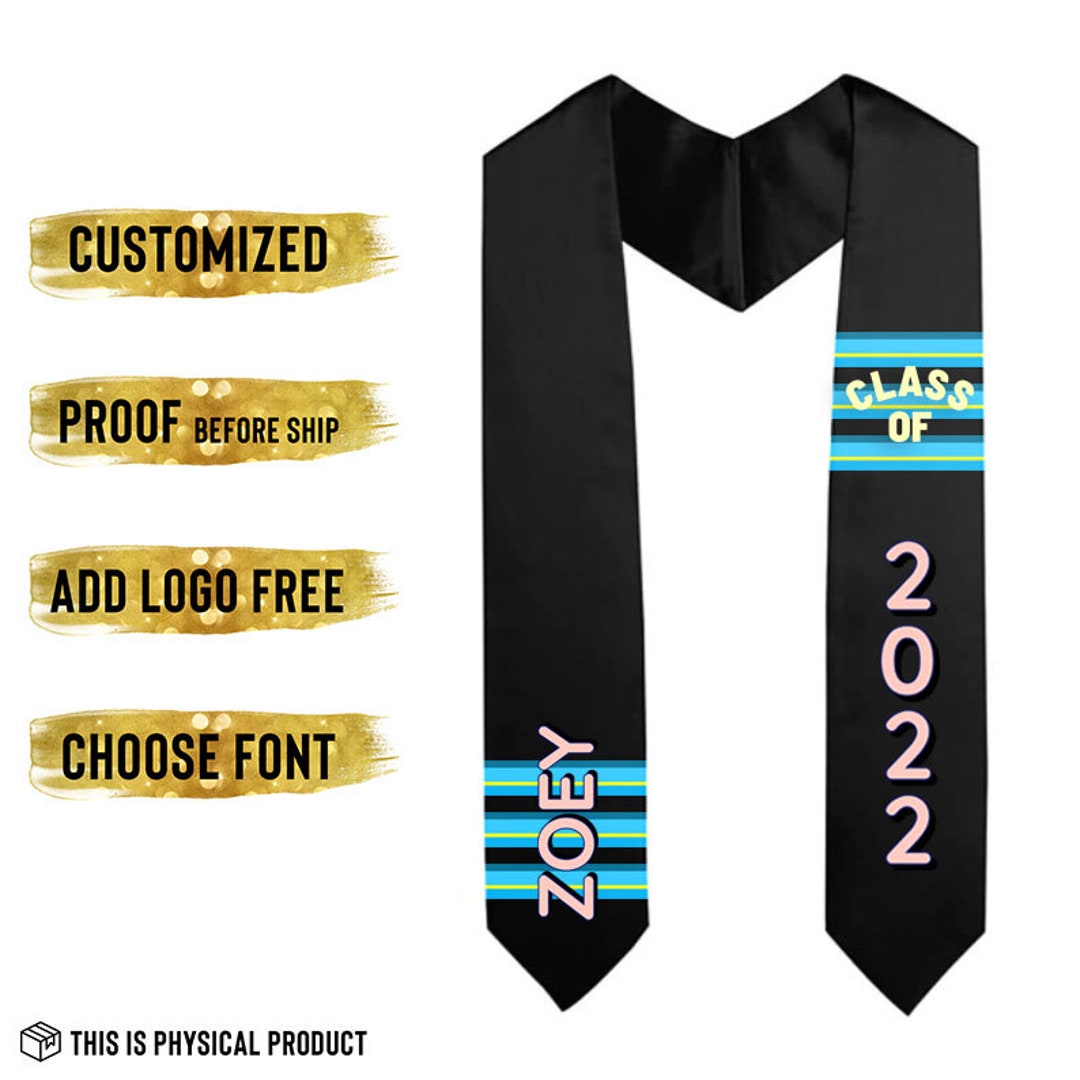 Graduation Stole Graduation Stole 2022 Customized Stole - Etsy