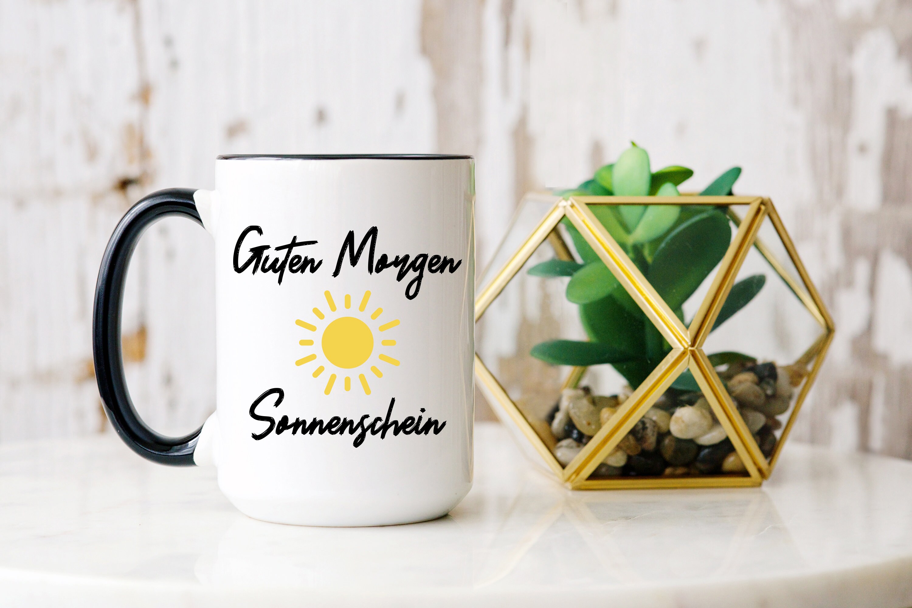 Two Sizes: Guten Morgen Sonnenschein Mugs With Color, Good Morning ...