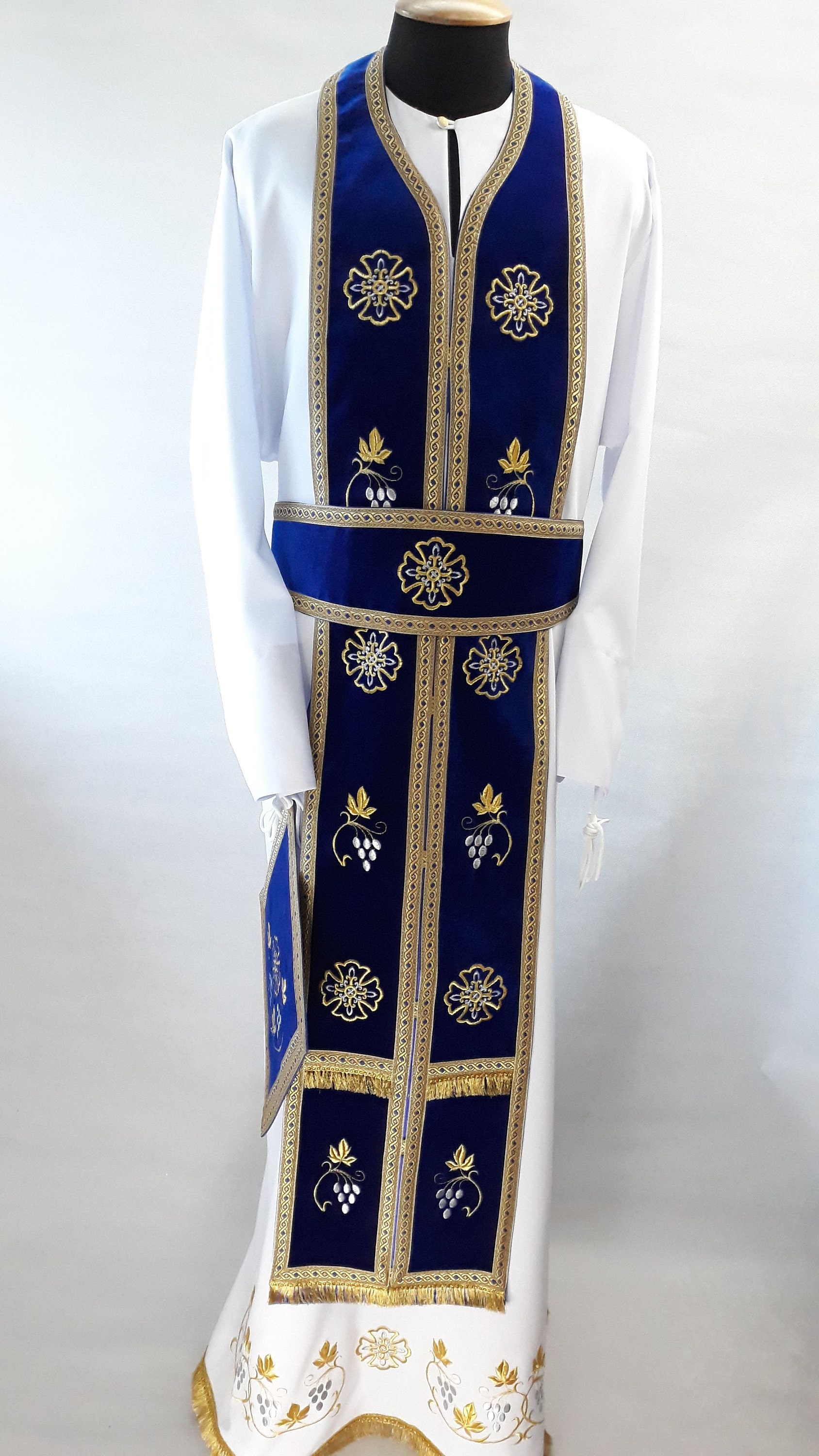 Greek Vestment Set, Embroidered Priest Vestment, Clothes for Priests ...