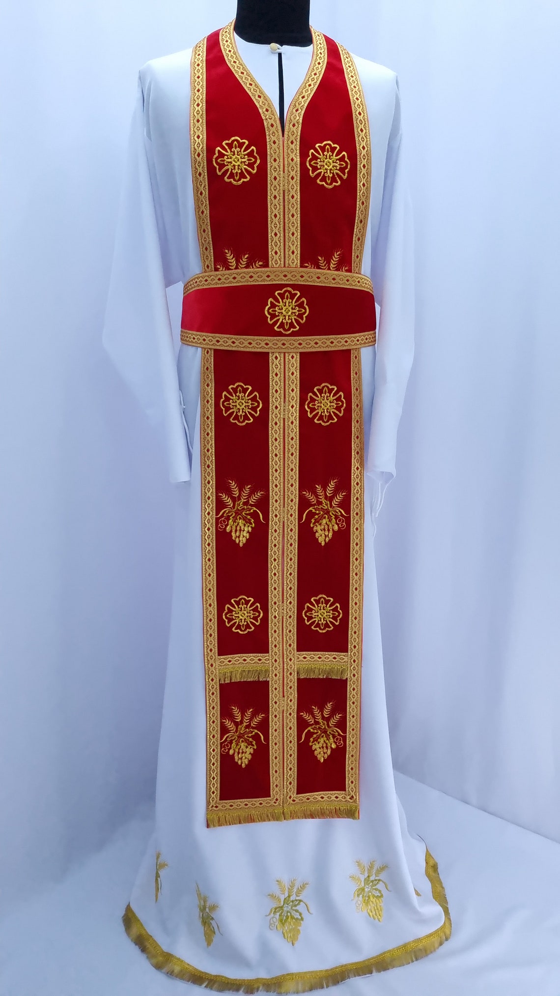 Greek Vestment Set, Embroidered Priest Vestment, Clothes for Priests ...