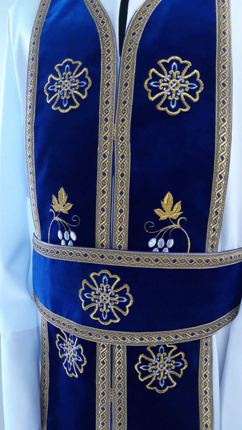 Greek Vestment Set, Embroidered Priest Vestment, Clothes for Priests ...