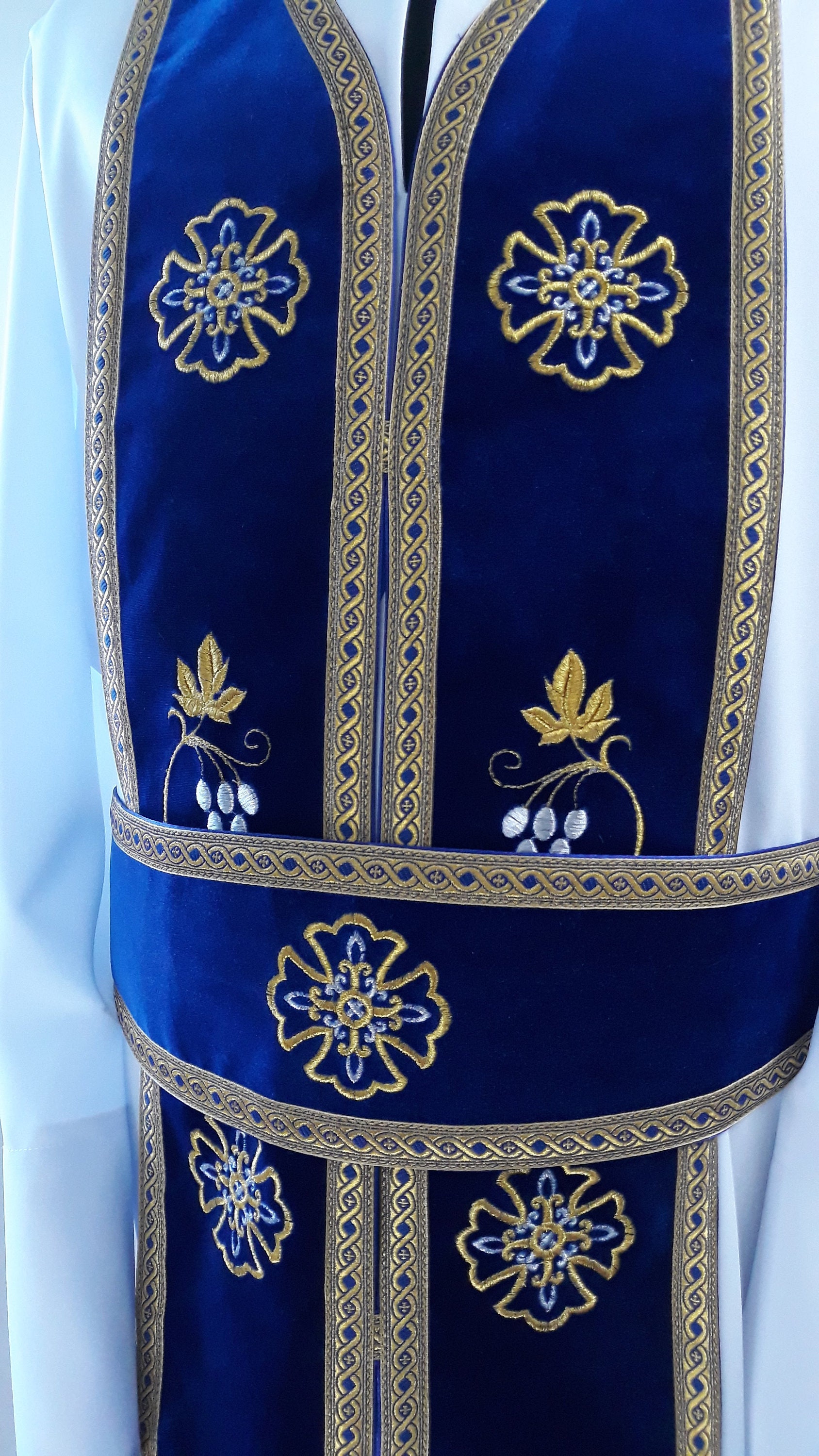 Greek Vestment Set, Embroidered Priest Vestment, Clothes for Priests ...