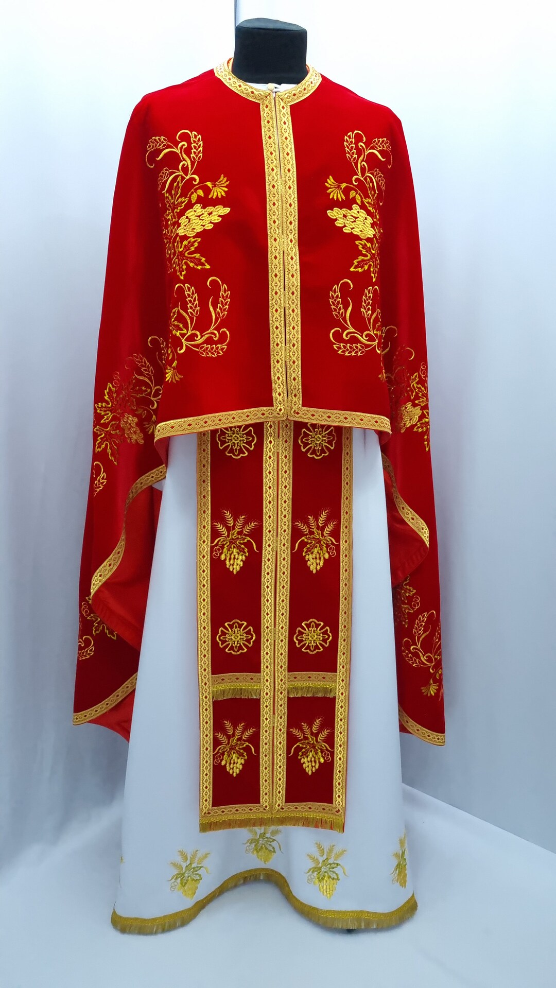 Greek Vestment Set, Embroidered Priest Vestment, Clothes for Priests ...
