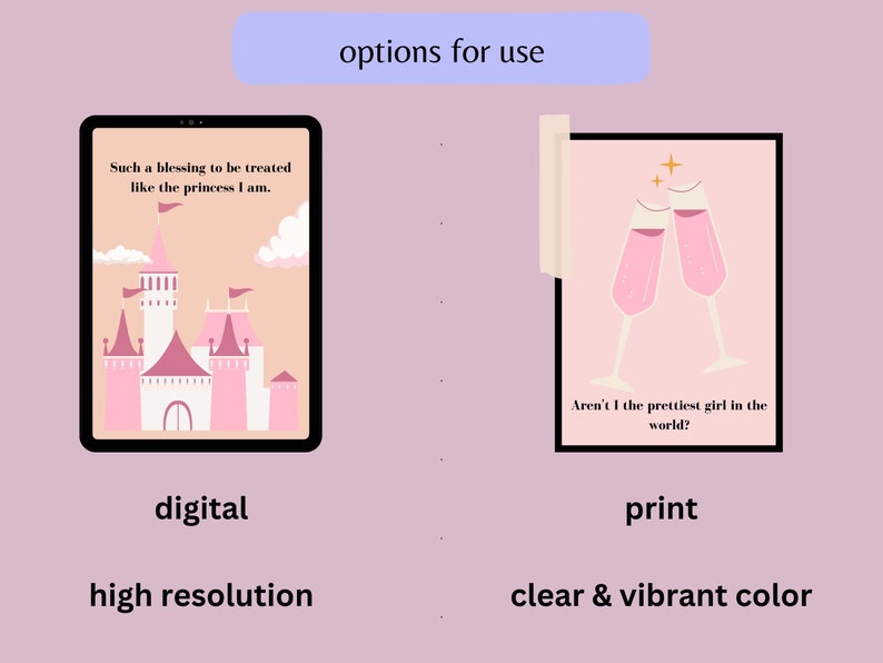 Princess Treatment Affirmation Cards Digital Printable Manifestation ...