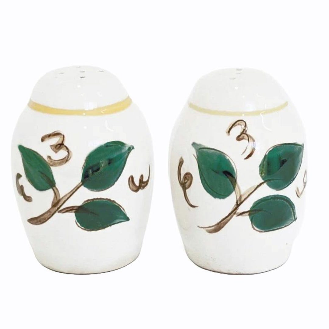 Salt Pepper STANGL™ Salt Pepper Shakers "fruit Yellow Trim" Pattern ...