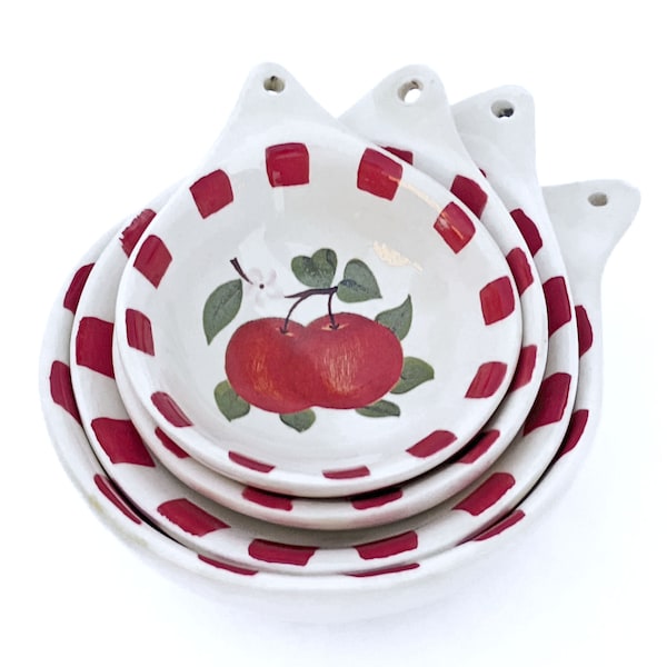 Ceramic Fruit Measuring Cups - Etsy