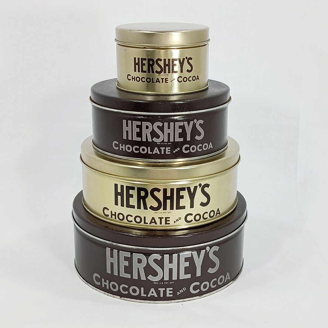 Tin Hershey's® Tower Set 4 Vintage Classic Brown Gold Hershey ...