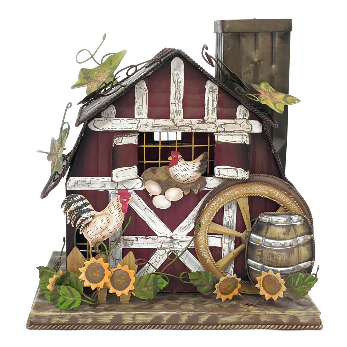 Candle Lantern Red Barn Light Diffuser Barnyard Candle Holder Red Barn ...