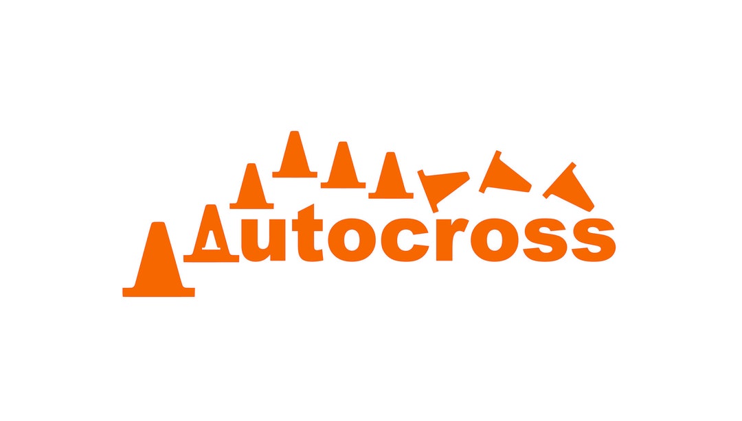 Autocross Cone Spell-out Vinyl Decal – Funny Racing Design – Custom ...