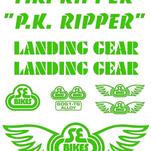 SE Racing PK Ripper Decal Kit for 26" With Landing Gear Fork, BMX You ...