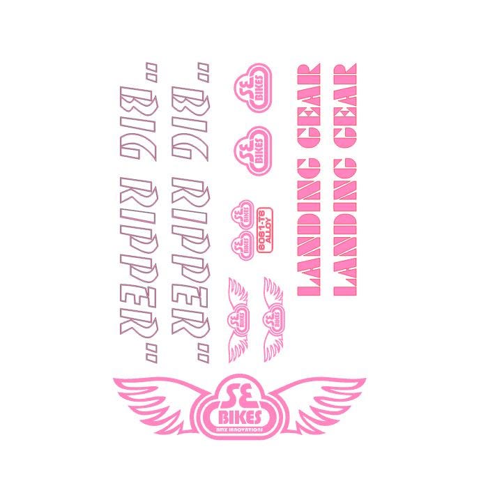 Se Racing Big Ripper Outline Decal Kit, Landing Gear Bmx, Vintage Se ...