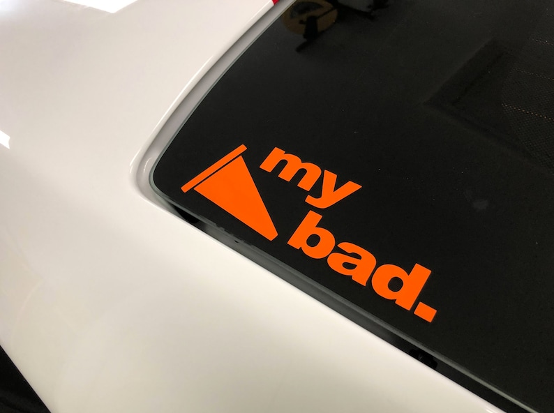 Autocross My Bad cône Vinyl Car Window orange Décal die cut - Etsy France