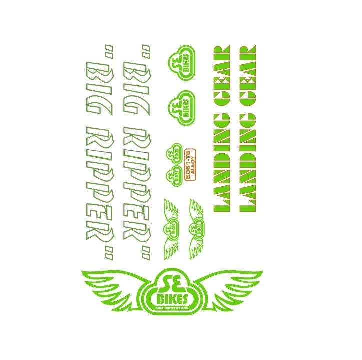 Se Racing Big Ripper Outline Decal Kit, Landing Gear Bmx, Vintage Se ...