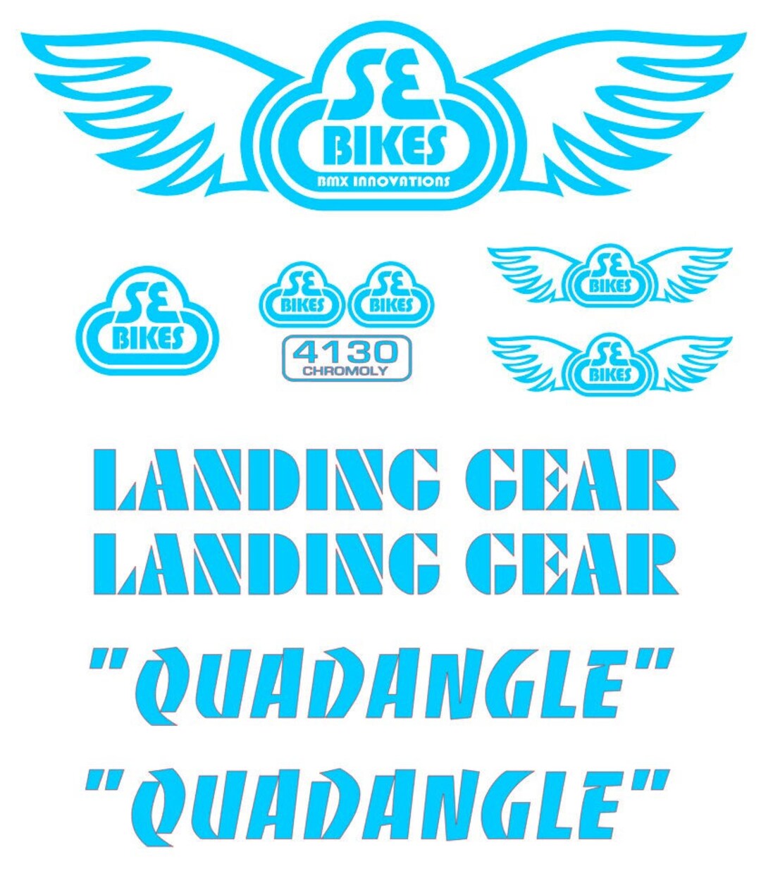 SE Racing Quadangle Decal Kit for 20" With Quad Frame and Landing Gear ...