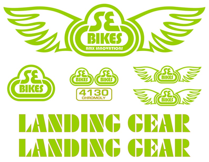 SE Racing Quadangle BMX Decal Kit: 20" Landing Gear Fork - Etsy