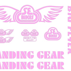 SE Racing "big Flyer" Decal Kit With Landing Gear Fork, BMX You Pick ...