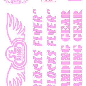 SE Racing Blocks Flyer BMX Decal Kit - Landing Gear Fork - Etsy