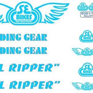 SE Racing LIL Ripper Decal Kit With Landing Gear Fork, BMX You Pick Any ...