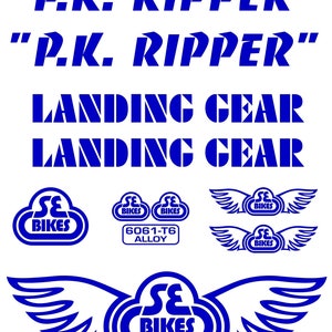 SE Racing PK Ripper Decal Kit for 26" With Landing Gear Fork, BMX You ...