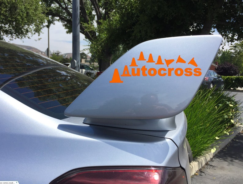 Autocross Cone Spell-out Vinyl Decal – Funny Racing Design – Custom ...
