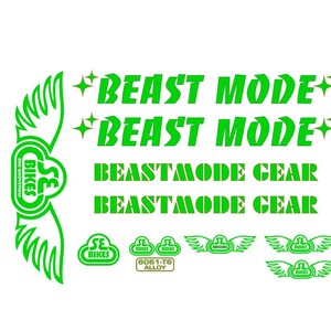SE Racing "beast Mode" Decal Kit With Beastmode Gear Fork, BMX You Pick Color - Etsy