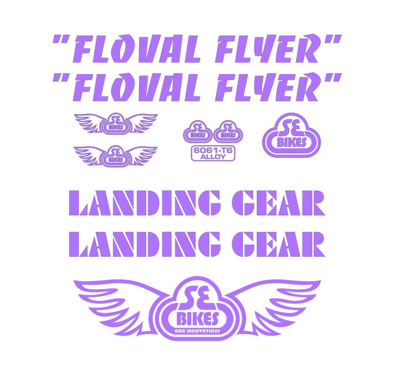 SE Racing Floval Flyer Decal Kit for 24 With Landing - Etsy