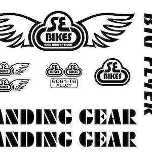 SE Racing Big Flyer BMX Decal Kit - Landing Gear Fork - Custom Color ...