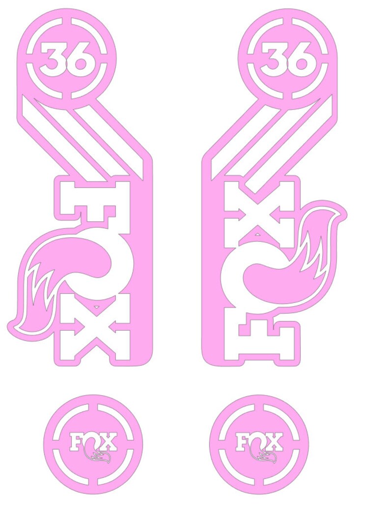 Fox Retro Style Fork 36 Decal Mountain Bike Suspension Sticker Any ...