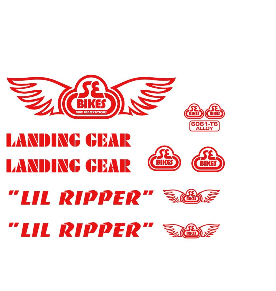 SE Racing LIL Ripper Decal Kit With Landing Gear Fork, BMX You Pick Any ...